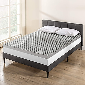 Best Price Mattress Mellow 4 Inch Egg Crate Memory Foam Mattress Topper with Infusion, Full