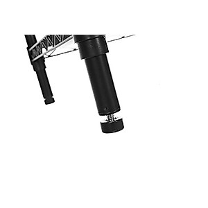 HollyHOME 5 Shelves Adjustable Steel Wire Shelving Rack in Small Space or Room Corner, Metal Heavy Duty Storage Shelf, Utility Rack, Bathroom Storage Tower Kitchen Shelving, Thicken Tube, Black