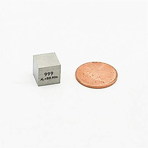 10mm Yttrium Element Cube for Element Collection 0.39" Y Density Cube Periodic Table Collect DIYs Biz Gift