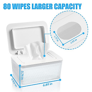 AWGOU Wet Baby Wipes Dispenser - Large Capacity Wipe Holder Seal-Designed Dust-Proof Wet Wipes Container Keep Diaper Wipes Fresh