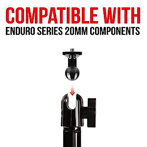 Aluminum Camera Adapter with 1/4"-20 Screw and 20mm Ball. Tackform Enduro Series