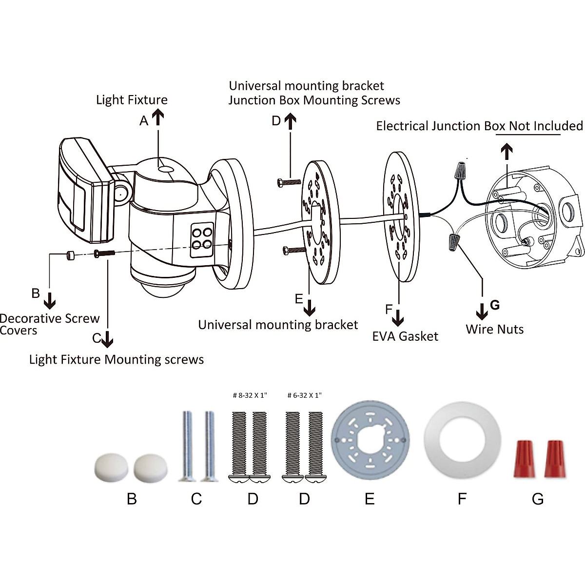 Versonel Outdoor Motion Sensor Tracking LED Floodlight Security Light (White) Nightwatcher VSL90, Rotating Movement for Intruder Deterrent