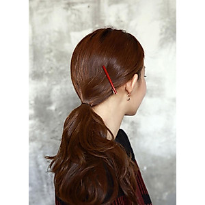 4 Pcs 3.5 Inch Frosted Narrow Metal Spike Alligator Duck bill Hair Clips Bright Duckbill Hair Barrettes Chic Hair Clips for Styling Long Hair (Black)