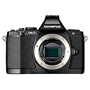 Olympus OM-D E-M5 16MP Live MOS Interchangeable Lens Camera with 3.0-Inch Tilting OLED Touchscreen [Body Only] (Black) - International Version (No Warranty)