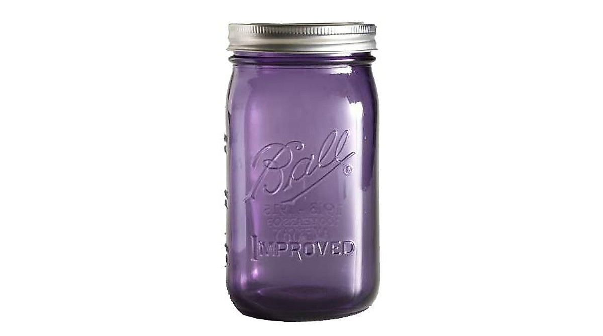 Ball Jar with Lid & Band - Choose Your Purple Size