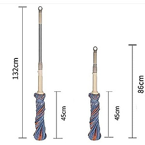 Microfiber Twist Mop Easy Wringing Twist Mop with 52 inch Long Handle Wet Mops for Floor Cleaning, Commercial Household