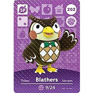 Blathers - Nintendo Animal Crossing Happy Home Designer Amiibo Card - 202