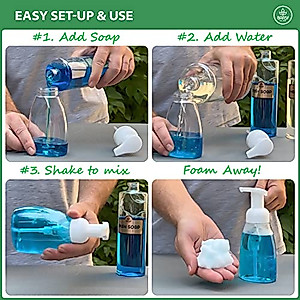 Bar5F Foaming Pump Bottle for Dr. Bronner's Castile Soap and All Generic Concentrated or Regular Soaps, 8.5-Ounce