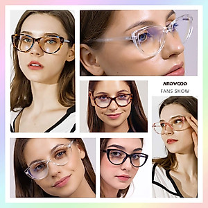 Blue Light Blocking Glasses Women Bluelight Blocker Computer Cateye Clear Reading Cat Eye Eyeglasses Frame
