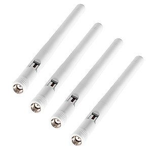 Bingfu External WiFi Antenna RP-SMA 2.4GHz 5GHz 5.8GHz 3dBi Dual Band Wireless Antennas Replacement (4-Pack) for WiFi Router Security IP Camera Access Point USB WiFi Adapter Antennae