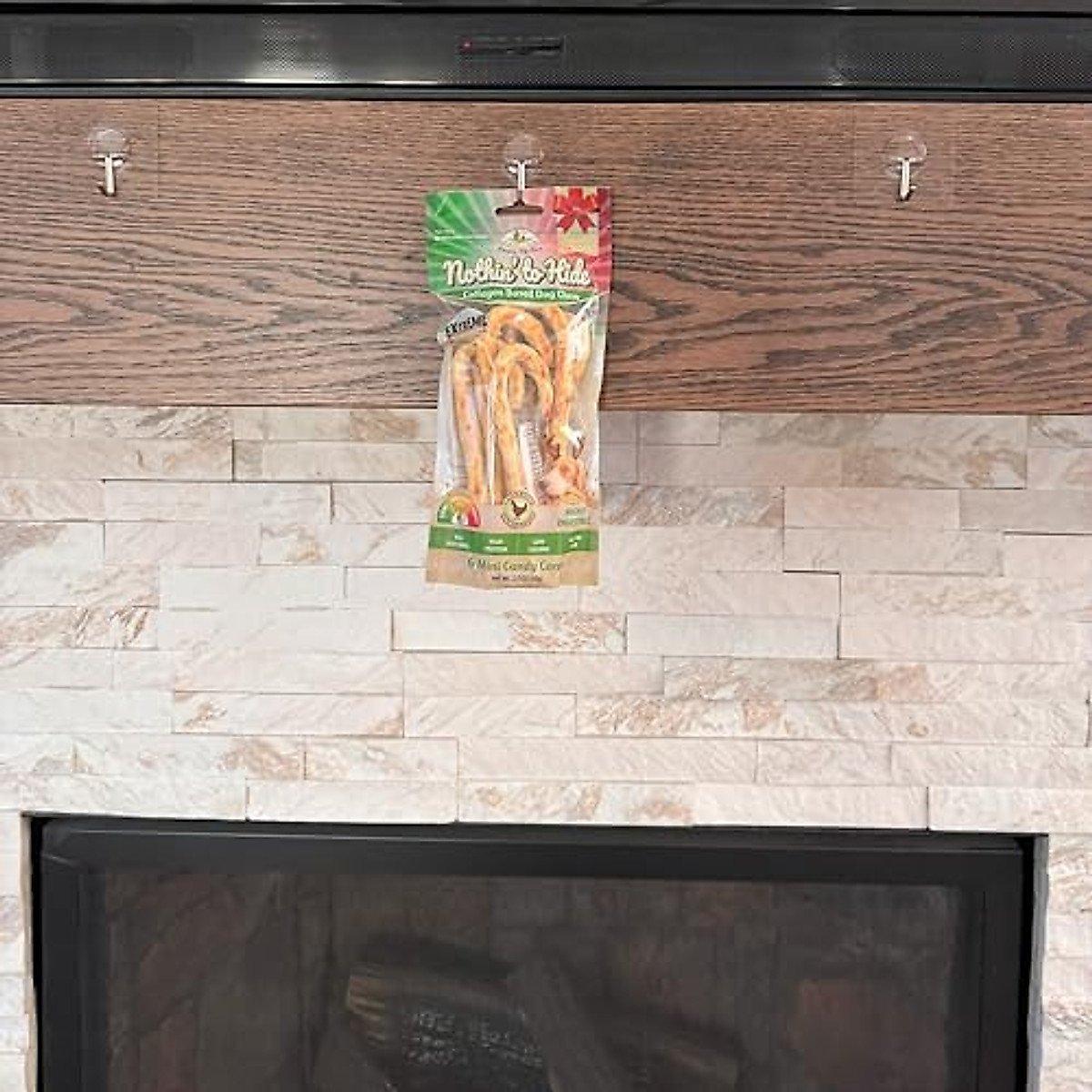 Fieldcrest Farms Nothin' to Hide Mini Holiday Candy Cane Chicken Flavor Dog Chews, Rawhide-Free, Easily Digestible, Long-Lasting, All-Natural Treats for Moderate Chewers up to 15lbs, 6-Ct