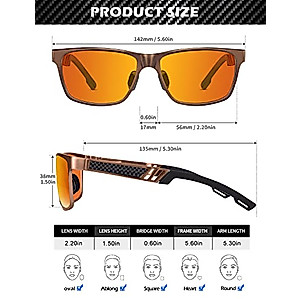ANYLUV Blue Light Blocking Glasses Men Computer Gaming Blue Screen Glasses Mens Blue Light Blocker Glasses Rectangle Metal frame UV400 Orange Lens