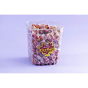 Atomic Fireballs Cinnamon Flavored Candy, 240 Individually Wrapped Pieces, 4.05 Pound Tub