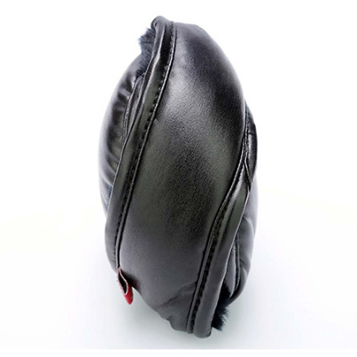 LerBen Foldable PU Leather Earmuff Faux Furry Behind Head Ear Warmer Unisex