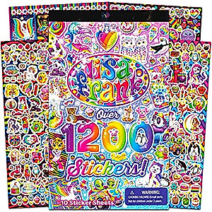 Lisa Frank Stickermania - Over 1850 Stickers! 25 Design Pages & 20 Interactive Play Scenes, Large Tablet Book - Includes Collectible Super Jumbo Stickers!