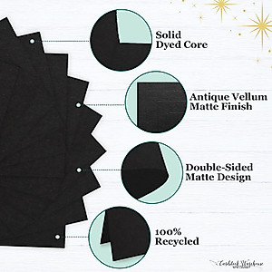 Black Licorice Cardstock Paper - 12 X 12 Inch 65 Lb. Premium Cover - 25 Sheets From Cardstock Warehouse