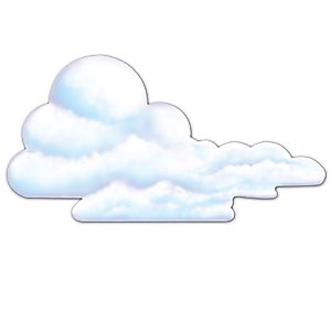 Beistle Cloud Cutout, 29-Inch, 12-Pack White