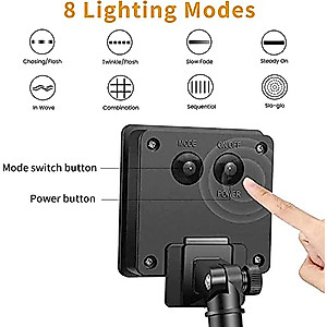 Outdoor Solar Lights 16.6ft IP67 Waterproof, 4400mAh High Capacity Garden Flexible Light Bar 8 Modes / Lighting for Outdoor Garden Valentine's Day Decoration (Warm White