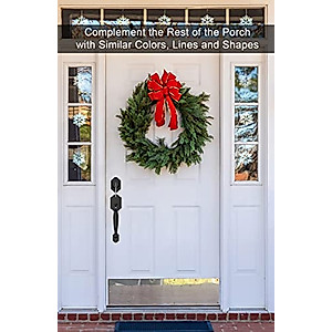 goldenwarm Black Front Door Handle and Deadbolt Set, Black Front Door Lock Set with Reversible Knob Handle, Classic Front Door Hardware, Single Cylinder Front Door Entry Lock