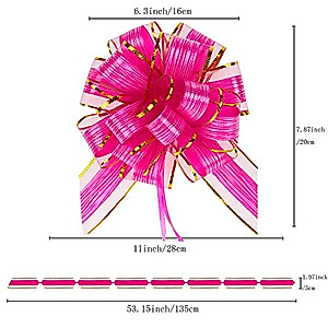 Pull Bows for Gifts Basket Christmas Wrapping Ribbons and Bow Large Bows for Cars A8-9pcs-Multi