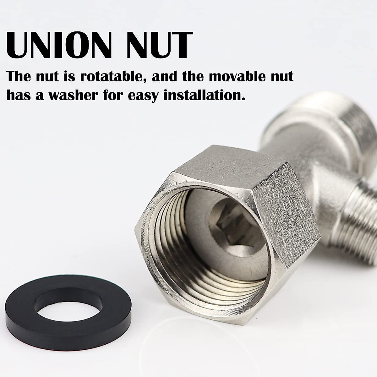 FERCAISH 7/8 T Adapter Brass Adaptor, 3 Way Tee Connector Valve for Plumbing Splitter Toilet Handheld Bidet Sprayer Faucet,Three Way Connector Diverter Valve