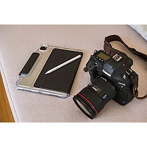 URBAN ARMOR GEAR [U] by UAG iPad Pro 11" (4th/3rd Gen 2021-2022), iPad Air 10.9 (5th/4th Gen) Case Lucent Slim Shockproof Smart Folio Protective Cover with Auto/Sleep Wake & Pencil Holder, Black/Ice