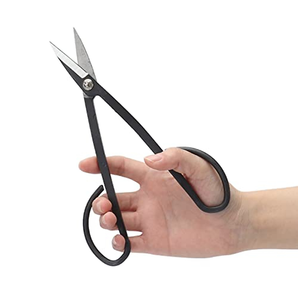 FBITE Garden Scissors, Bonsai Scissors Stainless Steel Rust Resistant High Hardness Garden Scissors for Garden Courtyard Lawn Plant Scissors