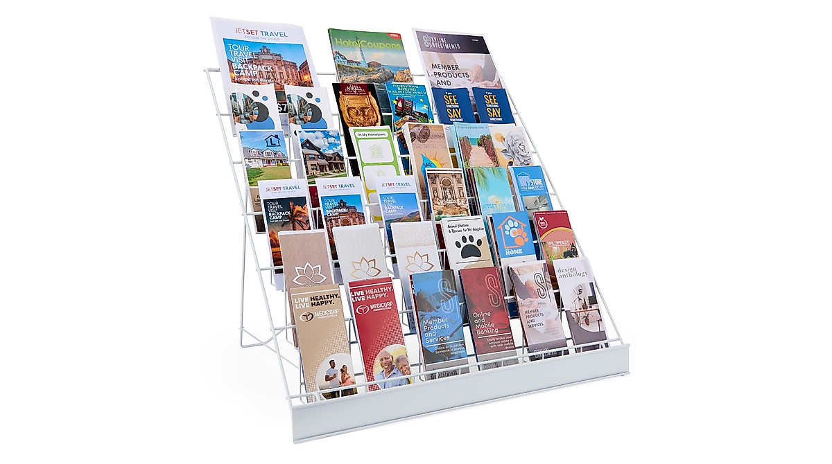 6-Tier Wire Countertop Rack for Literature - Displays2go