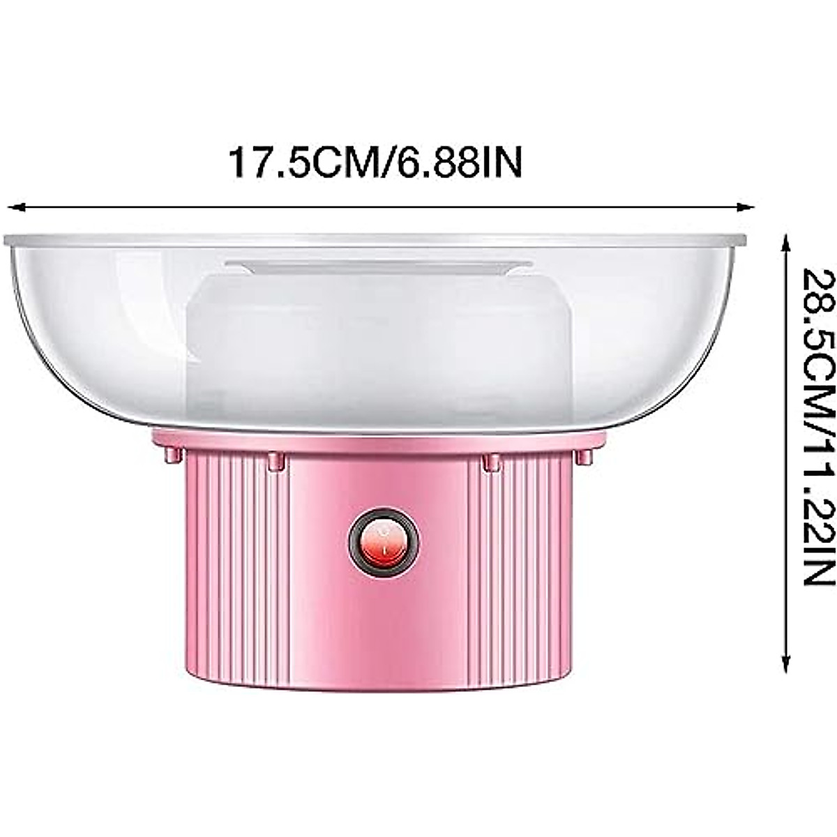 Candy Floss Machine, Cotton Sugar Candy Floss Maker, Home Kids Party Sweet Gift Household Machine, 28.5X28.5X17.5Cm, 500W,Pink