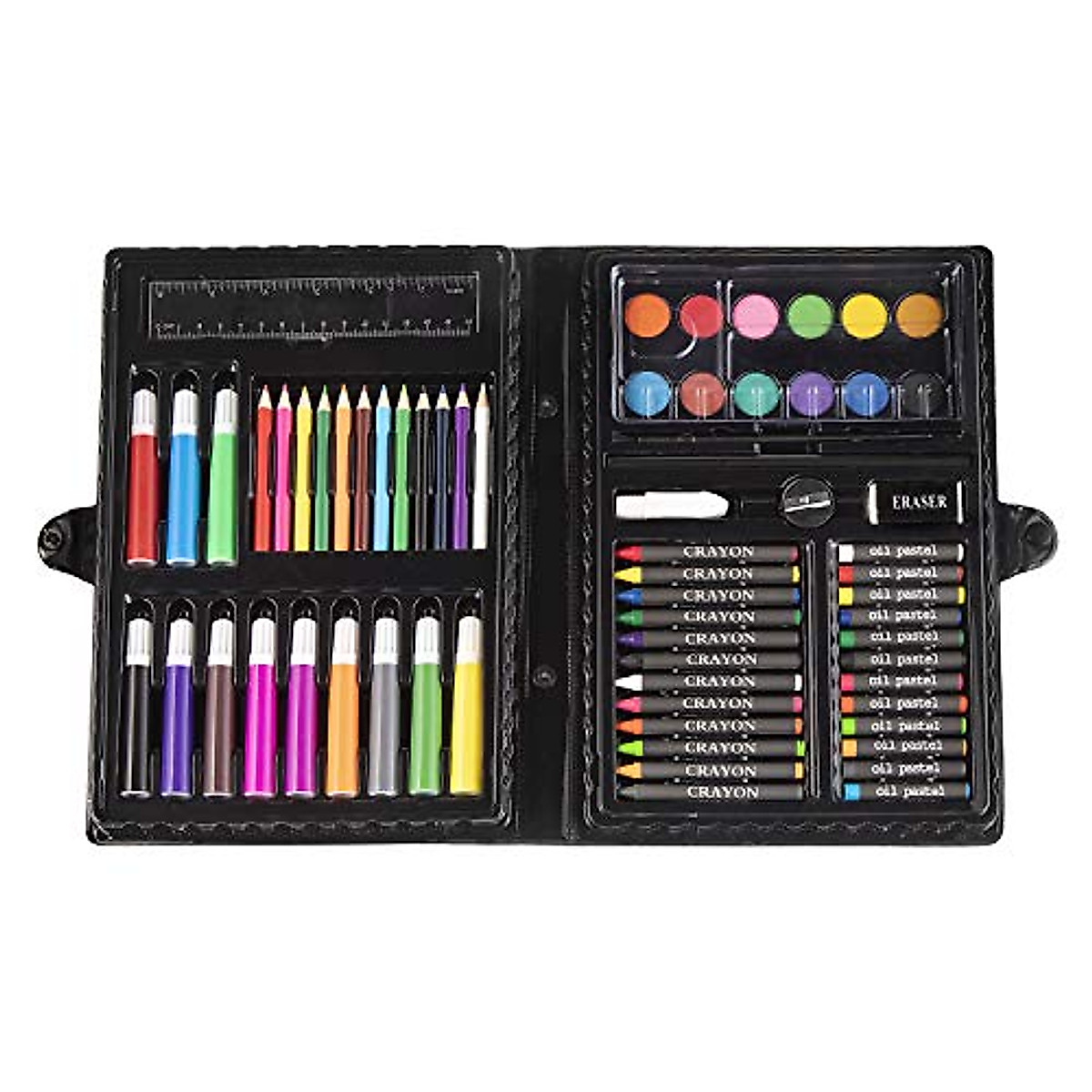 Darice 68-Piece Art Set – Art Supplies for Drawing, Painting and More in a Plastic Case - Makes a Great Gift for Children and Adults
