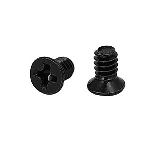 Aexit Computer PC Nuts Case 3.5" HDD Flat Phillips Head Hard Drive Screw Black Square Nuts 6#-32 200pcs