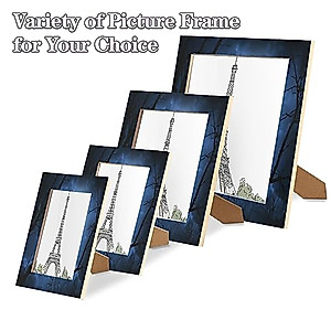 POFATO Owl Moon Light 8x10 Picture Frame Wood Photo Frame for Tabletop Display Wall Mount Picture Frame Display 8 x 10 Inch Photo Wall Decor Home Gift Frames