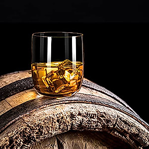 CREATIVELAND Crystal Tumbler Glasses Set of 6 LEAD-FREE CRYSTAL GLASSES, Brilliant Clarity, Thin Rim, Whiskey Glass, Cocktails Glasses,Drinking Cups,Old Fashion Glasses,Rocks Glasses 13.9oz/395ML