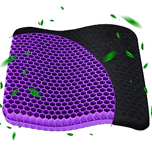 Aiouarc Gel Seat Cushion for Long Sitting, Desk Chair Cushion, Pain Relief Cushion, Office Chair Cushion, Cushion Tailbone Pain, Wheelchair Cushion, Car Seat Cushion, Chair Cushion