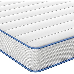 Nautica Home, 6" Relieve Innerspring Hybrid Mattress, Quilted Memory Foam Cover, High Density Comfort Latex Foam Layer with Bonnell Support Coil Springs Base, Size Full, White