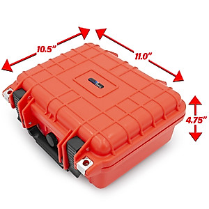 CASEMATIX Graded Card Storage Box Compatible with 22 BGS 35 One Touch 29 PSA Graded Sports Cards, Top Loaders, Waterproof Graded Card Case with Customizable Card Case Foam and Padlock