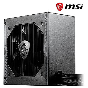 MSI MAG A650BN Gaming Power Supplyr - 80 Plus Bronze Certified 650W - Compact Size - ATX PSU