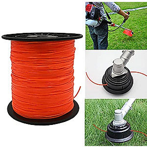 KAKO 080 Trimmer Line Square Weed Wacker String .080-Inch-by-1200-ft Commercial Grade Square String Trimmer Line, Weed Eater String .080 Fits Most String Trimmer(Orange)