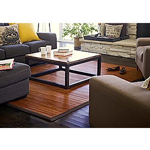 Anji Mountain Contemporary Rug, 4 ft x 6 ft, Chocolate