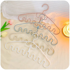 2023 New Wave Pattern Stackable Hanger, Magic Wave Pattern Hanger, Multifunctional Wave Hanger, Space Saver Closet Organization Hangers for Bra Top Camisole (White,5pcs)