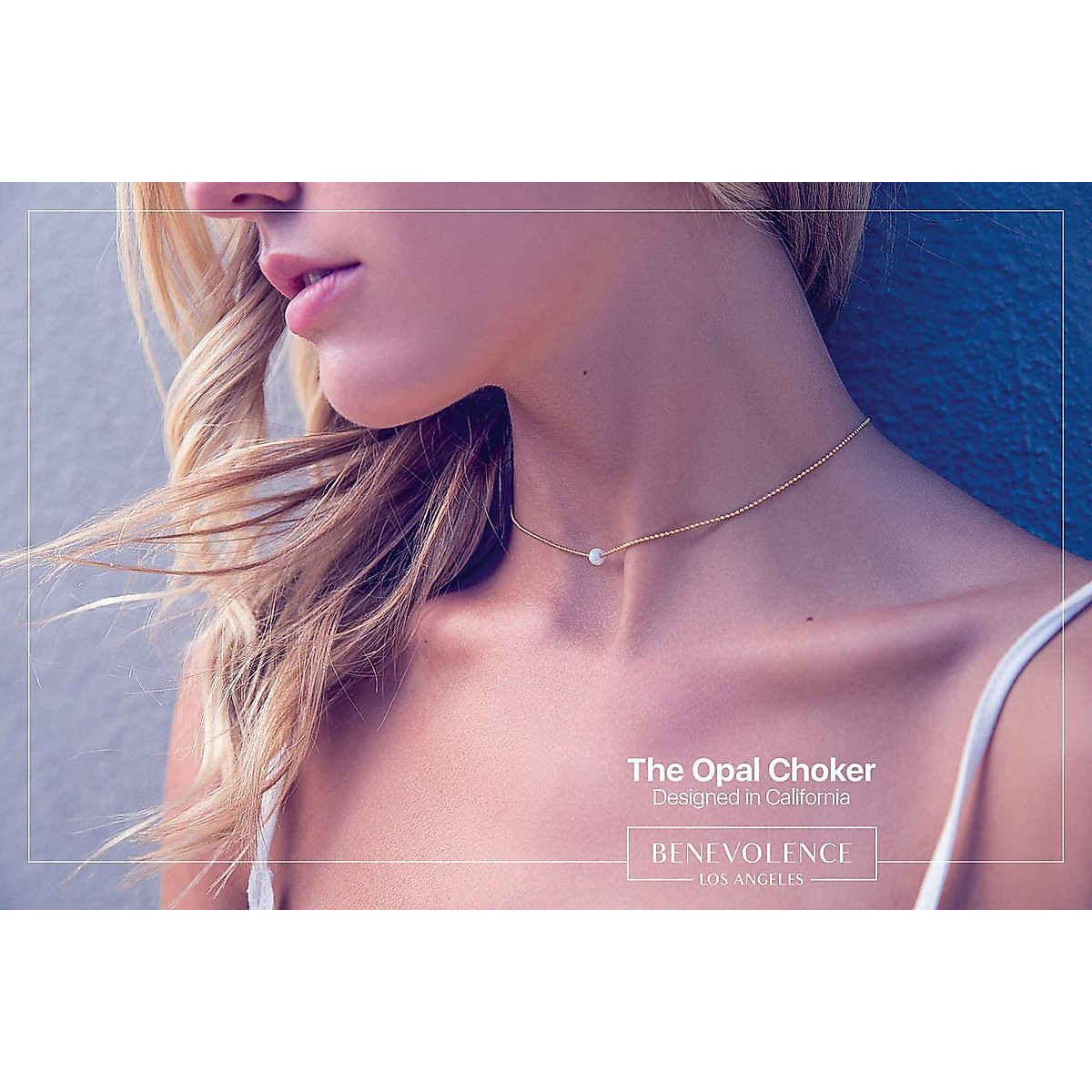 Benevolence LA Gold Choker Necklace, 14k Gold Dipped Opal Necklace, Dainty Beaded Necklace for Women, Gifts for Mom, Delicate Short Necklace, Designed in California, Gift for Her