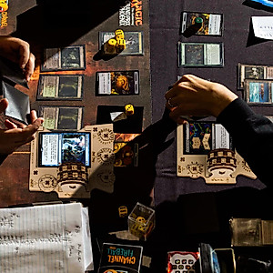 Commander EDH Command Zone Tray with Life Counter Wooden Compatible with Magic The Gathering, MTG