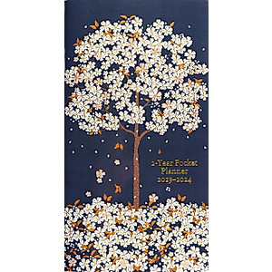 2023-24 Falling Blossoms 2-Year Pocket Planner (24-Month Calendar)