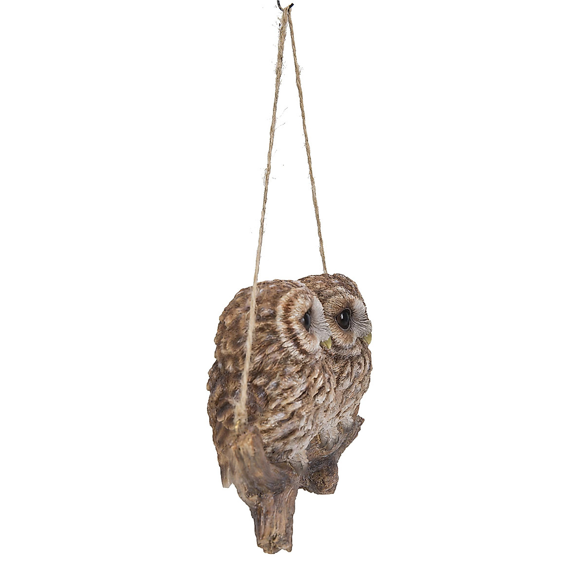 Hi-Line Gift Hanging Baby OWLETS ON A Branch, Brown