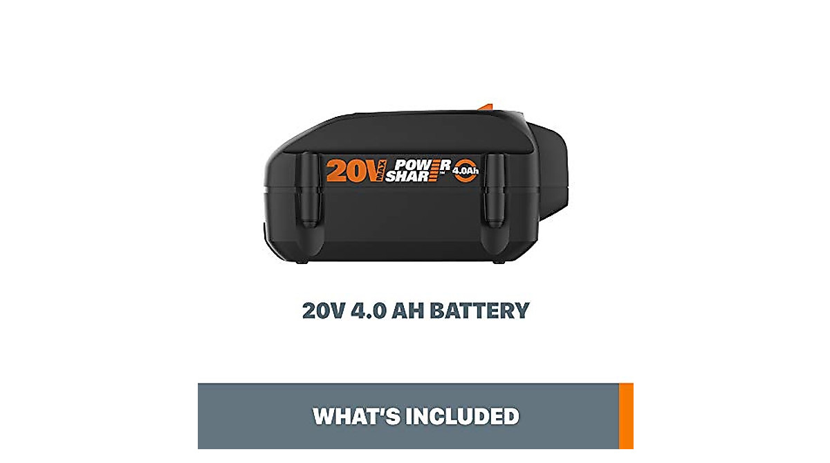 WORX WA3578 - PowerShare 20V 4.0Ah, Lithium Ion High Capacity Battery, Orange and Black — 🛍️ The ...