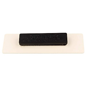 ExcelMark Blank Name Tag/Badge with Magnetic Backing - 1" x 3" (25 Pack - Black)