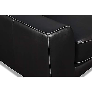 New Classic Furniture Carrara Loveseat, Black