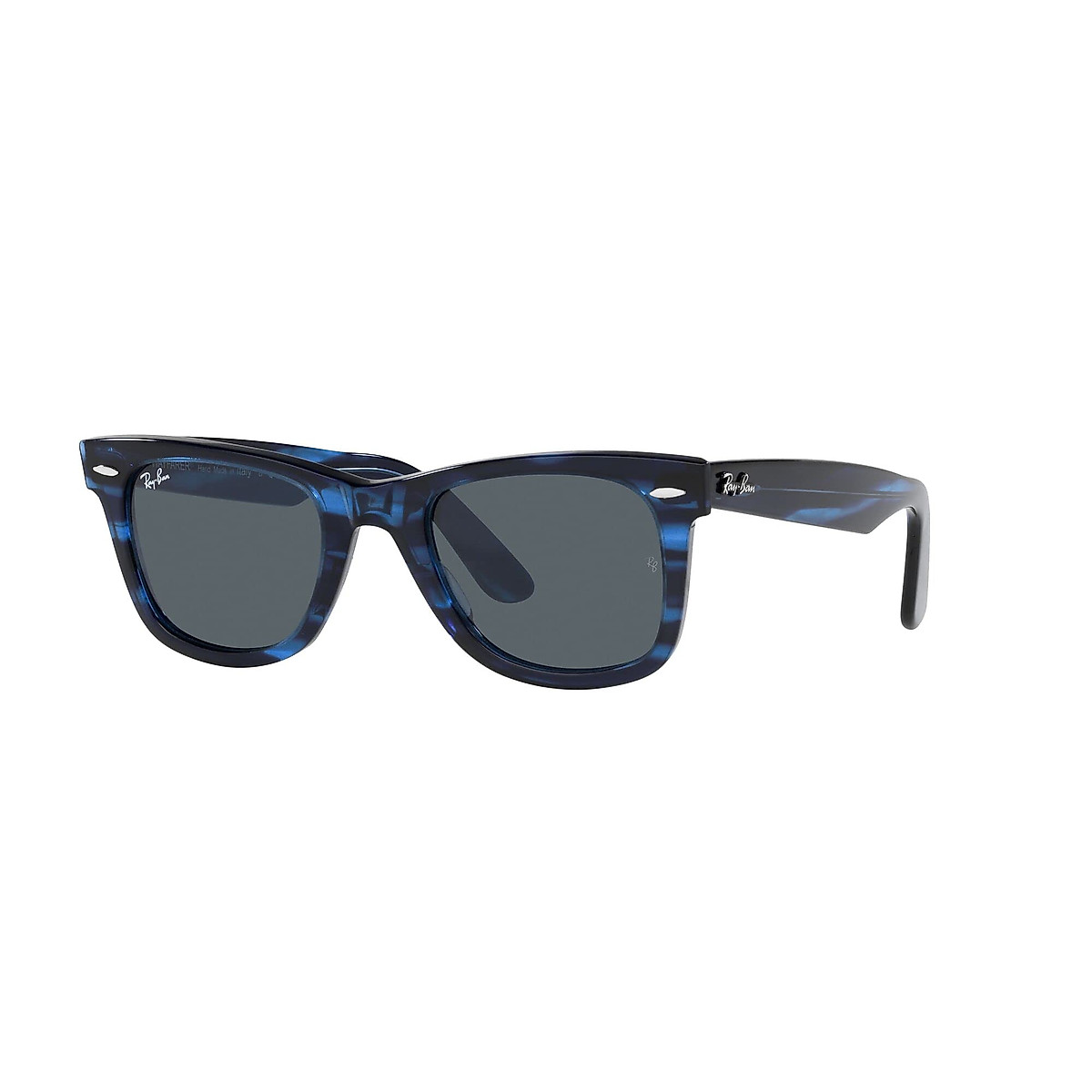 Ray-Ban RB2140 Original Wayfarer Square Sunglasses, Striped Blue/Blue, 50 mm