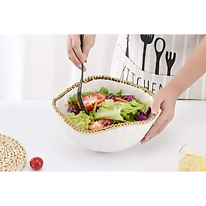 Pampa Bay Golden Salerno Porcelain Large Salad Bowl