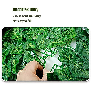 HACSYP Expandable Faux Privacy Fence Artificial Ivy Leaf Screening Roll 1 * 1m Plastic Privacy Screening Garden Fence | UV Fade Protected Wall Landscaping Fencing Panel for Outdoor Decor